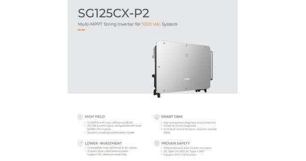 Inverter 125 kW, Sungrow, SG125CX-P2