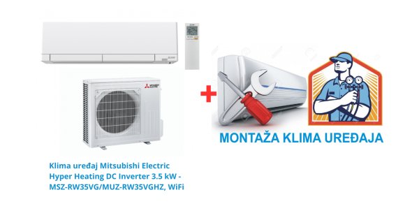 Klima uređaj Mitsubishi Electric Hyper Heating DC Inverter 3.5 kW - MSZ ...